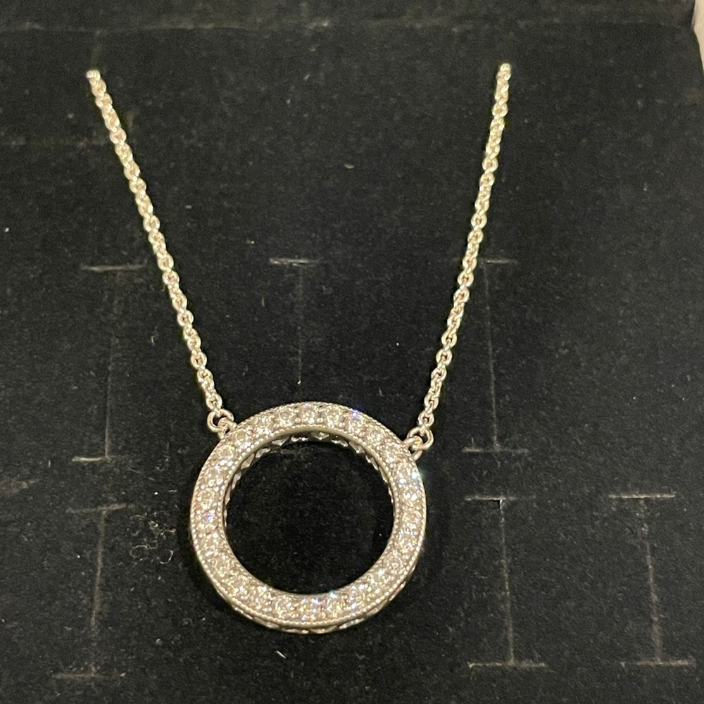 Authentic Pandora Circle Of Sparkle Necklace - Gem